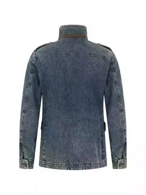 MOORER Washed Denim Jacket
