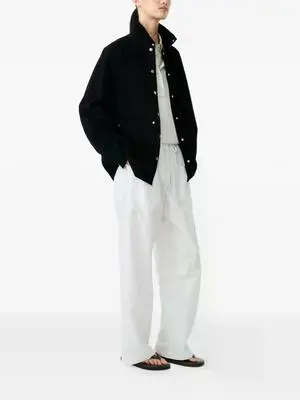 Studio Nicholson Dash Press-stud Suede Jacket - Black