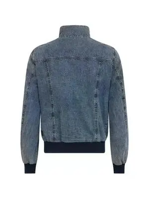 MOORER Collar Denim Jacket - Blue