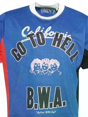 BETTER WITH AGE Panelled Print T-shirt
