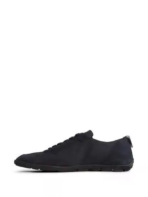 Giorgio Armani Panelled Leather Sneakers - Blue