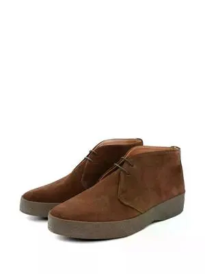 SANDERS Lace-up Suede Boots - Brown