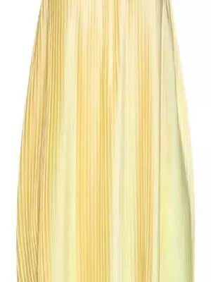 DIMA AYAD Spaghetti Strap Pleated Dress - Yellow