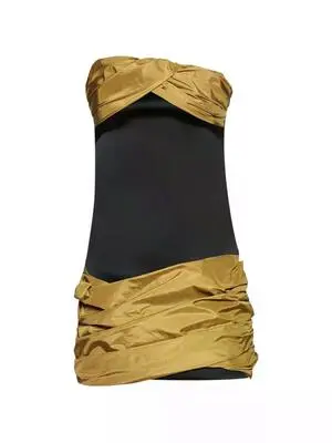 Burc Akyol Draped Mini Dress - Black