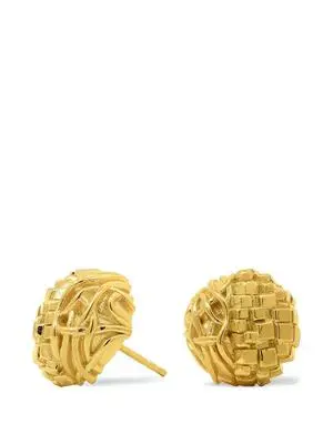 GWEN BELOTI Cube Stud Earrings - Gold