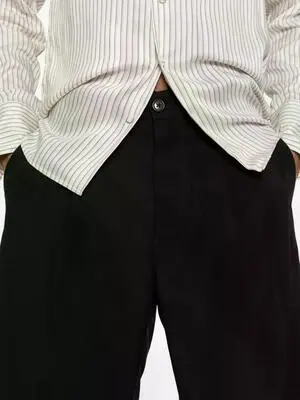 LANEUS Pleated Regular Fit Shorts - Black