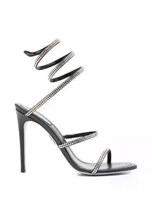 Rene Caovilla Cleo Heeled Sandals - Black
