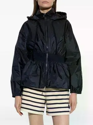 Moncler Hooded Zip-up Jacket With Elasticated Waist