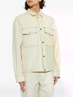 Moncler Patch-pocket Buttoned Jacket - Neutrals