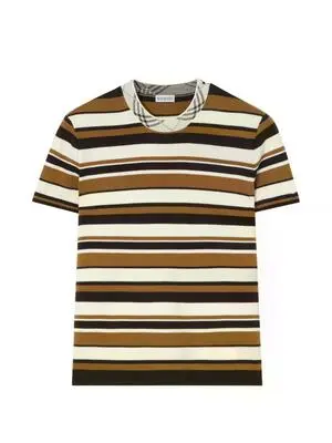Burberry Striped Wool Blend T-shirt - Neutrals