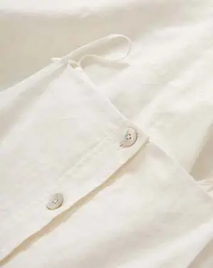 Veronica Beard Georges Linen Midi Dress - White