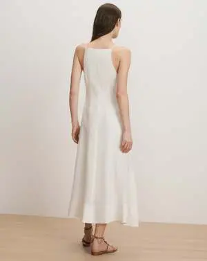 Veronica Beard Georges Linen Midi Dress - White