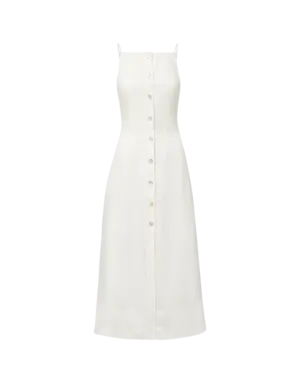 Veronica Beard Georges Linen Midi Dress - White