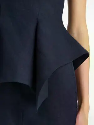 Khaite Loa Sleeveless Peplum Top - Blue