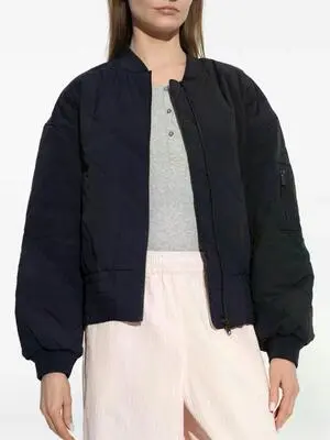 RETHINKIT STUDIOS Quilted Zip-up Bomber Jacket - Blue