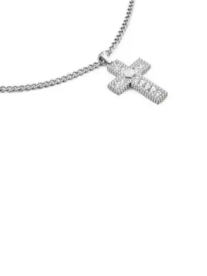 Philipp Plein Crucifix Crystal Necklace