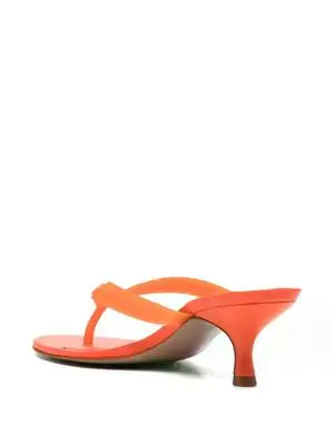 Farm Rio Heeled Thong Sandals - Orange