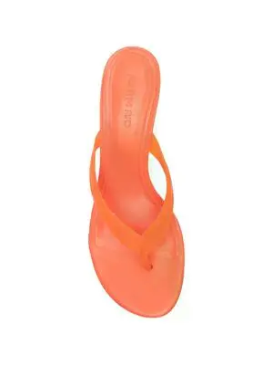 Farm Rio Heeled Thong Sandals - Orange