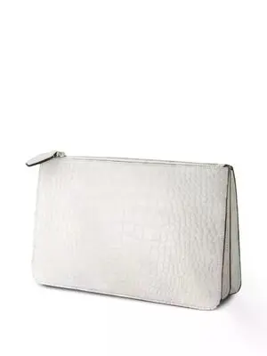 TOTEME TOTÊME Threefold Croco-Embossed Clutch White