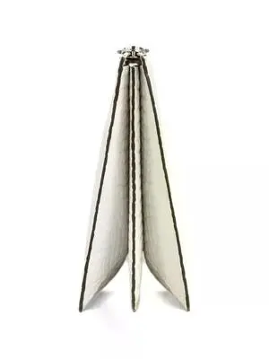 TOTEME Threefold Croco-embossed Clutch - White