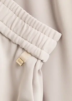 Herno Wide-leg Satin-crepe Trousers - Cream