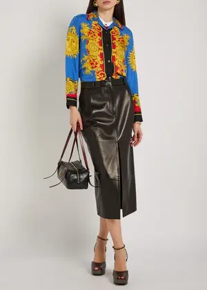 Versace Printed Silk-twill Shirt