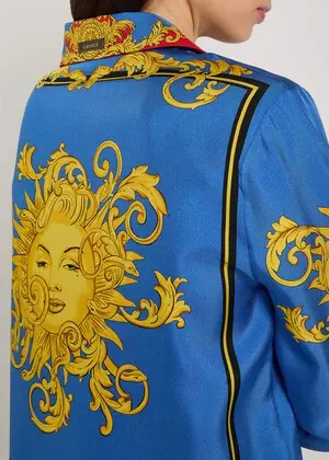 Versace Printed Silk-twill Shirt