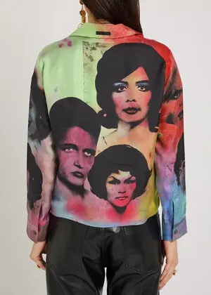 Versace Printed Silk-twill Shirt