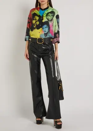 Versace Printed Silk-twill Shirt