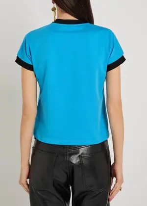Versace Vintage Cropped Stretch-cotton T-shirt