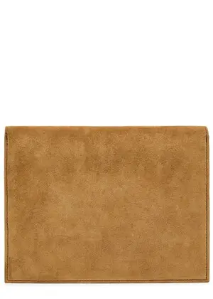 METIER Large Suede Jewellery Pouch - Tan