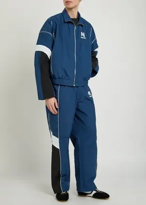 NAHMIAS Warm Up Panelled Shell Track Pants - Blue