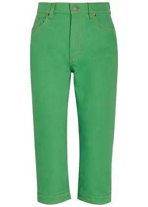 Versace Slim-leg Capri Jeans - Green