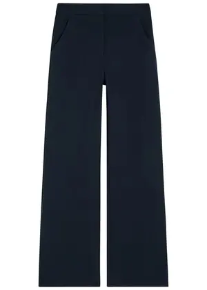 Veronica Beard Tonelli Straight-leg Woven Trousers - Navy
