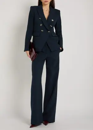 Veronica Beard Tonelli Straight-leg Woven Trousers