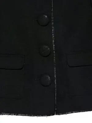 SHUSHU/TONG Frayed Collared Jacket