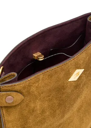 METIER Stowaway Suede Cross-body Bag - Tan