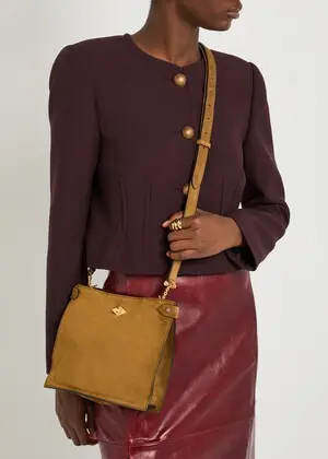 METIER Stowaway Suede Cross-body Bag - Tan