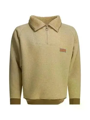 Kapital Logo-patch Half-zip Sweatshirt - Neutrals