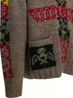 Kapital Patterned Zip-up Cardigan