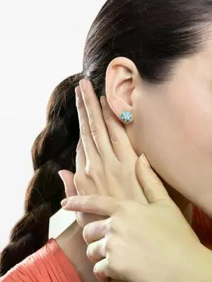 Goshwara Queen Diamond Stud Earrings - Gold