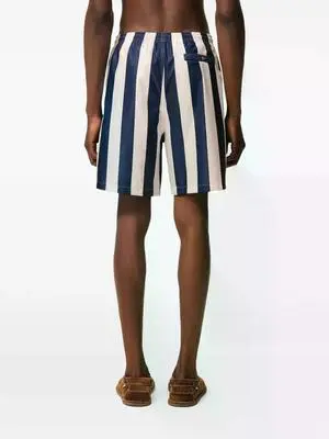 AMI Paris Striped Swim Shorts - Blue