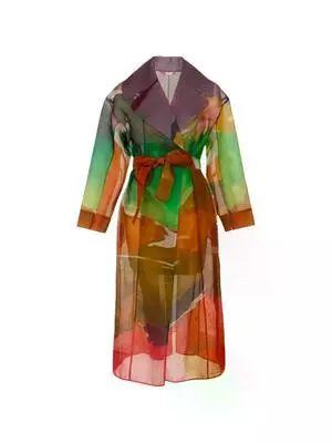 Ulla Johnson Novalie Printed Coat - Orange