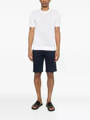 Jacob Cohen Cotton Shorts With Button Detail