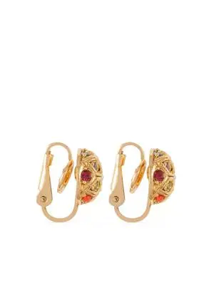 SUSAN CAPLAN 1990s D'orlan Crystal-embellished Clip-on Earrings