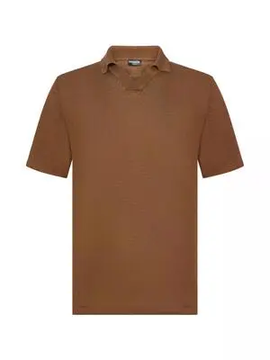 FRANZESE COLLECTION V-neck Knitted T-shirt - Brown