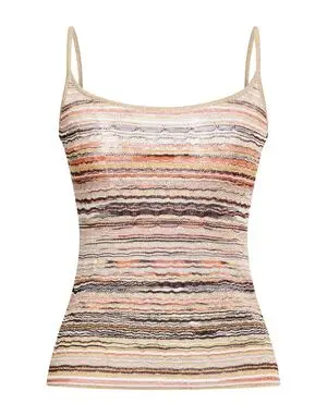 Missoni Intarsia-knit Metallic Top - Orange