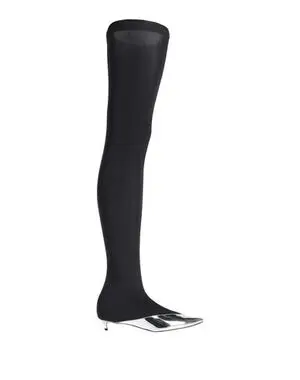 Givenchy Lycra & Calfskin Over-the-knee Boots - Silver
