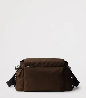 Prada Re-nylon And Leather Messenger Bag - Brown