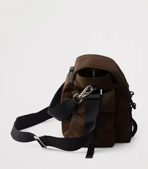 Prada Re-nylon And Leather Messenger Bag - Brown